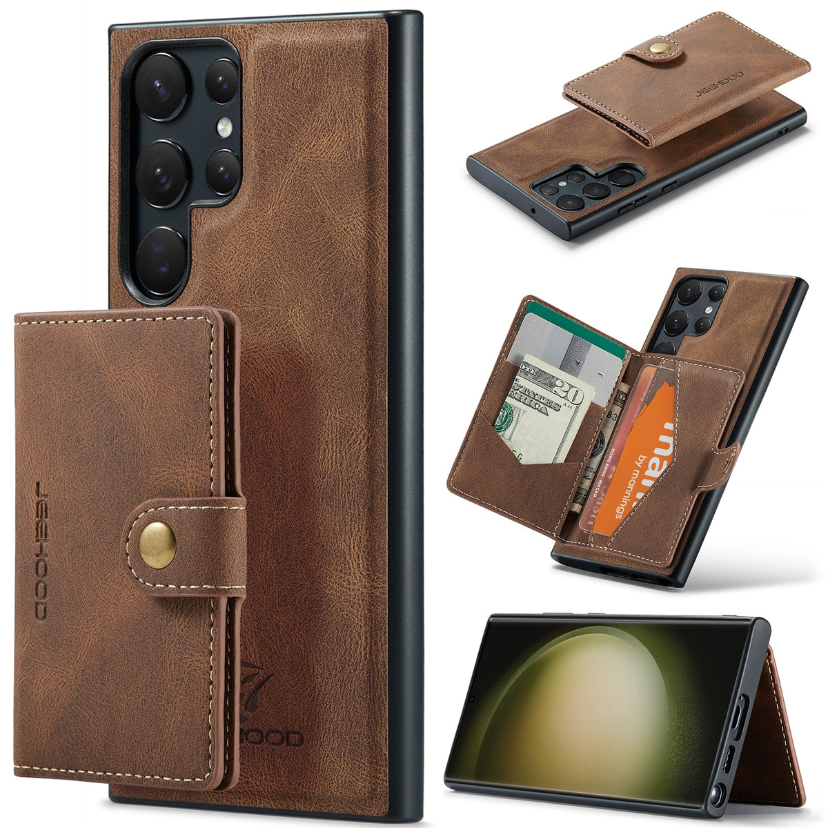 Magnetic Leather Wallet Card Solt Case For Samsung Galaxy S23 Series ...